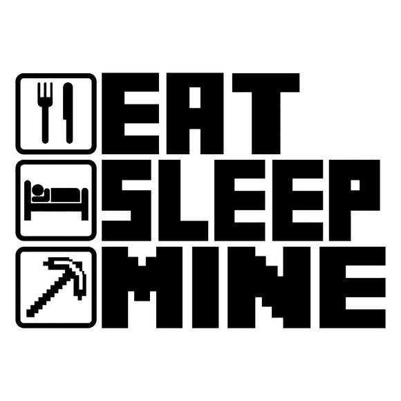 Minecraft | Wall Decor | Eat Sleep Mine Minecraft Gaming Gamer Vinyl ...